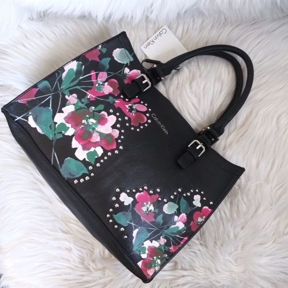Calvin Klein | Bags | Nwt Calvin Klein Floral Satchel Handbag Purse ...